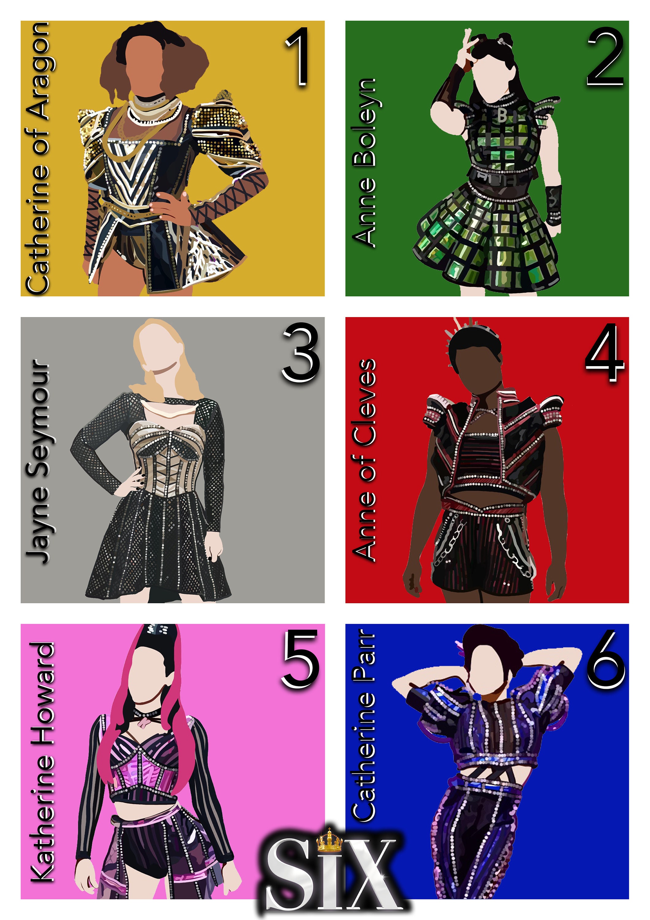 Six Musical Group Illustration Without Quotes. Six Musical Vector ...