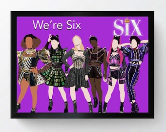 Six Musical Anne Boleyn With Quote. Six Musical Vector Portrait Art ...