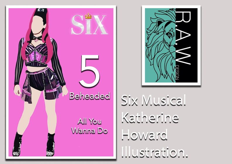 Six Musical Katherine Howard. Six Musical Vector Portrait Art Available ...