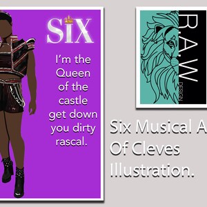 Six Musical Anne of Cleves With Quote . Six Musical Vector Portrait Art ...