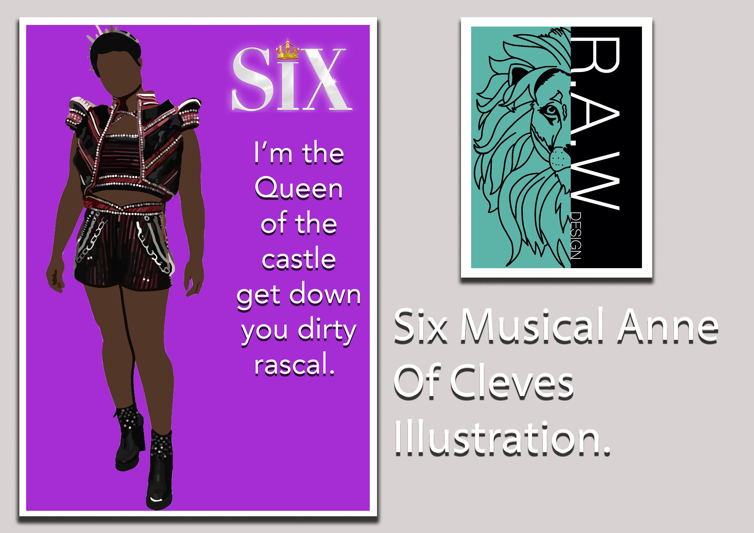 Six Musical Anne of Cleves With Quote . Six Musical Vector Portrait Art ...