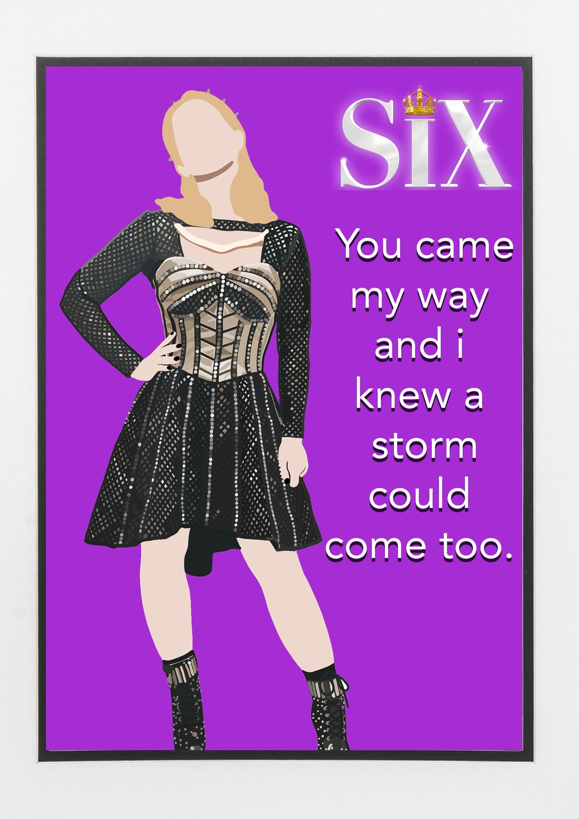 Six Musical Jane Seymour With Quote. Six Musical Vector Portrait Art ...
