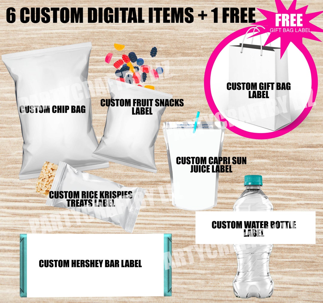 Custom Party Set - Digital Labels for Your Party Favors - Etsy