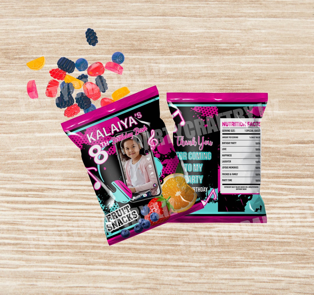 Personalized Party Fruit Snack Label - Digital Only. - Etsy