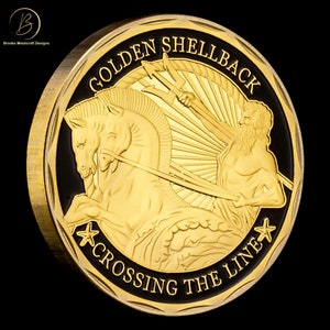 Navy Golden Shellback Crossing the Line Challenge Coin - Etsy