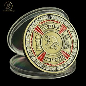 Volunteer Firefighter Challenge Coin - Etsy