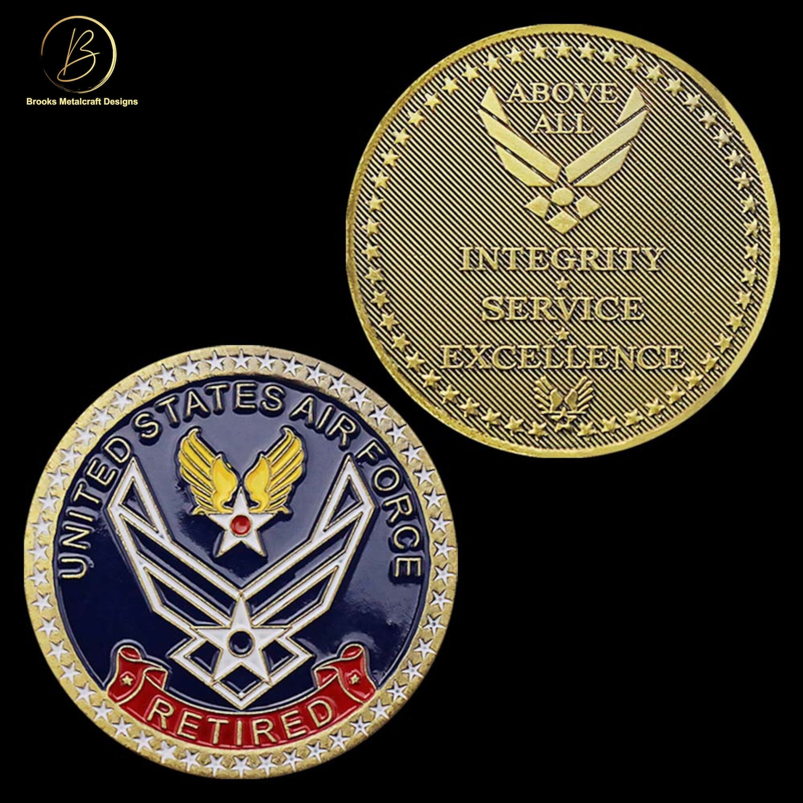 Air Force Retired Challenge Coin - Etsy