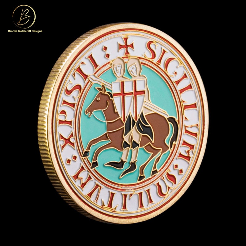 Knights Templar Latin Gold Challenge Coin - Etsy