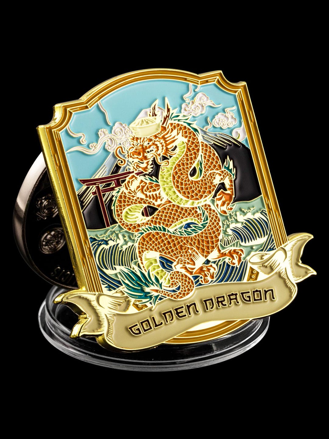 Golden Dragon Challenge Coin - Large - Etsy