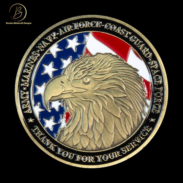 Thank You for Your Service Challenge Coin - Etsy