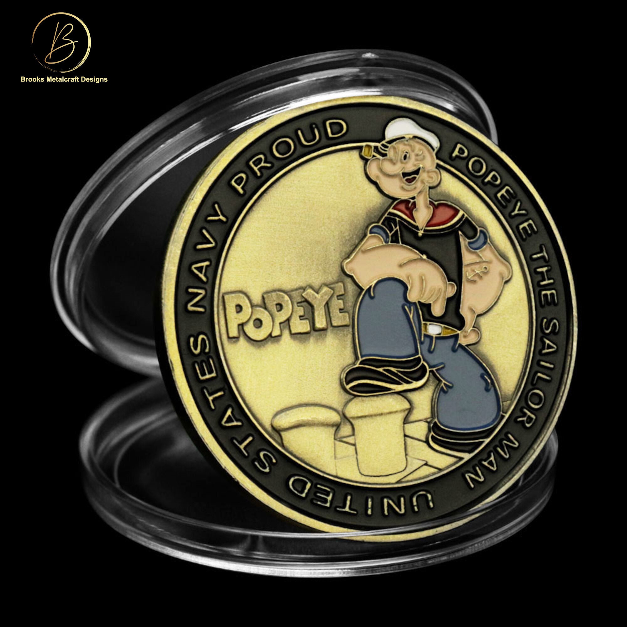 US Navy Popeye the Sailor Man Challenge Coin - Etsy