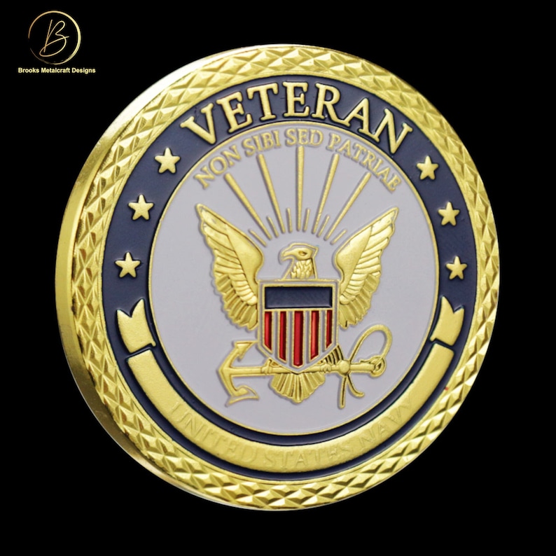Navy Veteran Challenge Coin - Etsy