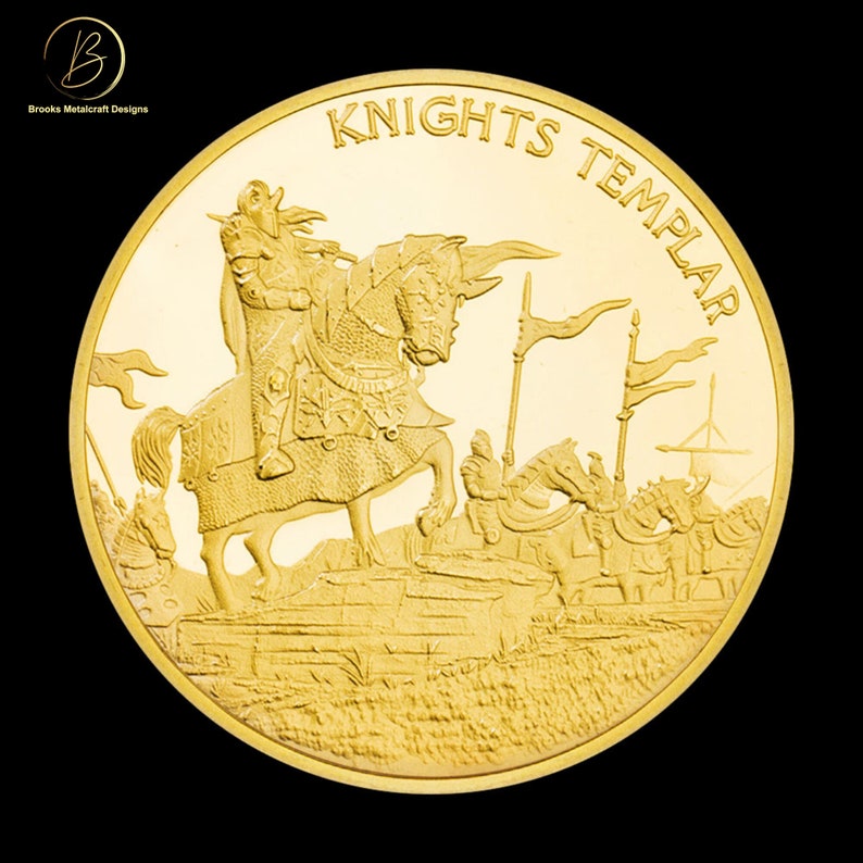 Knights Templar Horse Gold Challenge Coin - Etsy