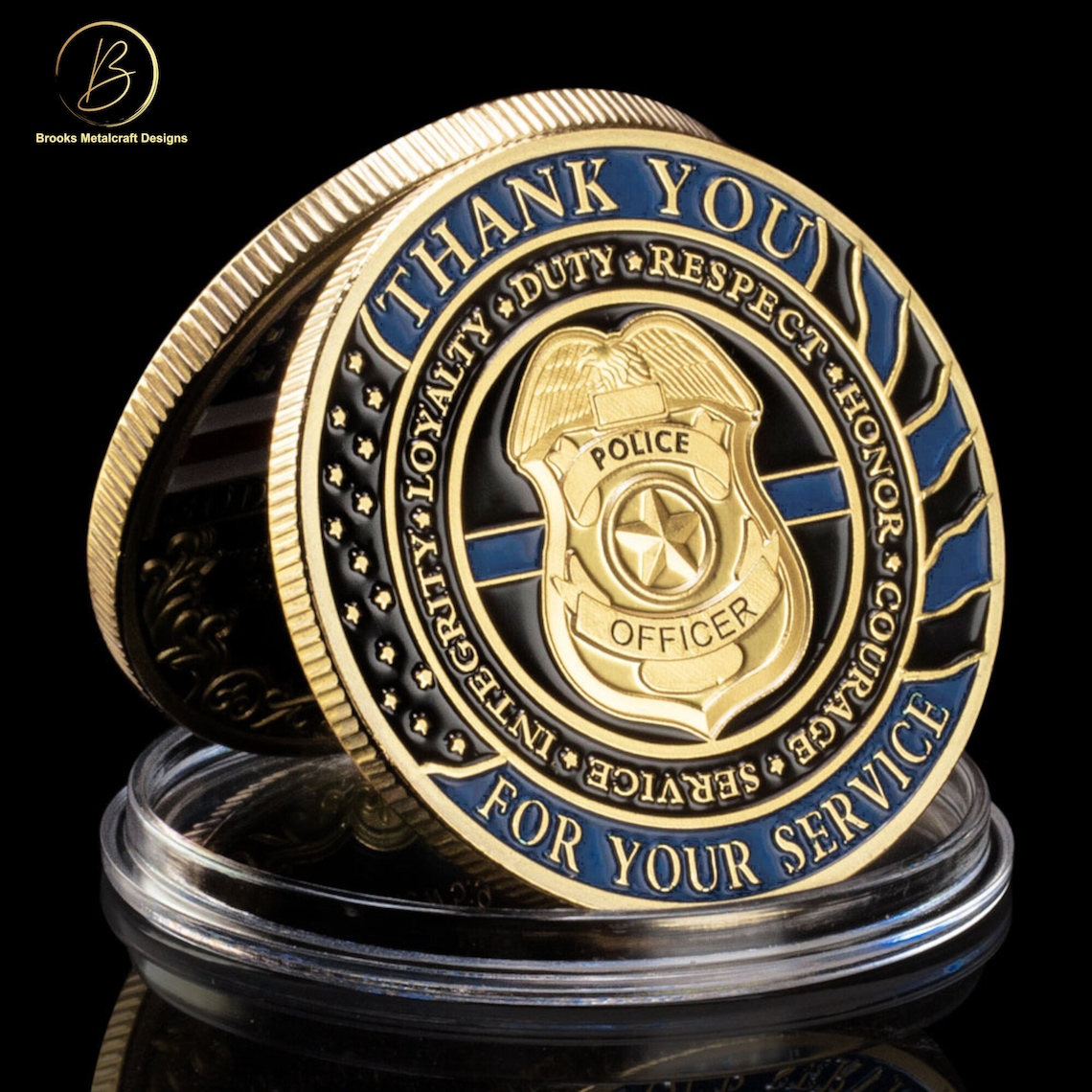 Police Thank You for Your Service Challenge Coin - Etsy