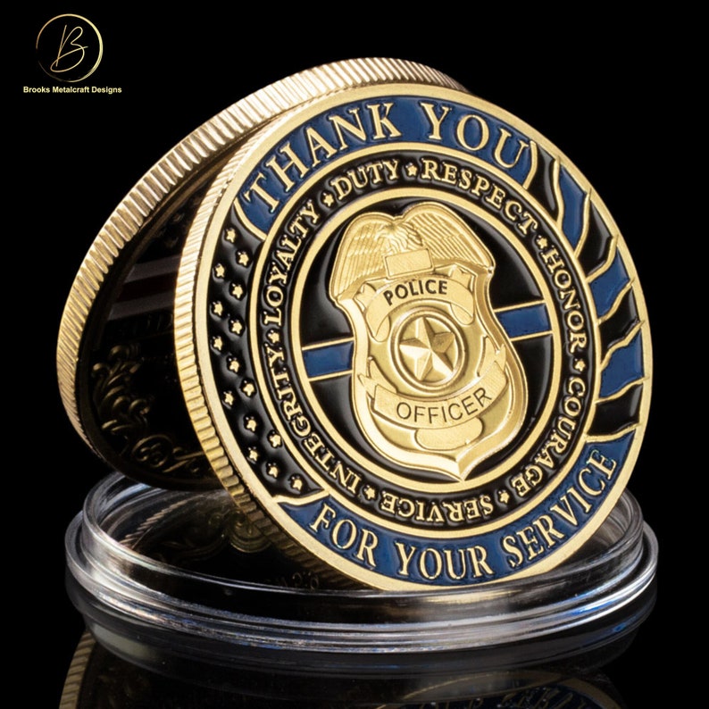 Police Thank You for Your Service Challenge Coin - Etsy