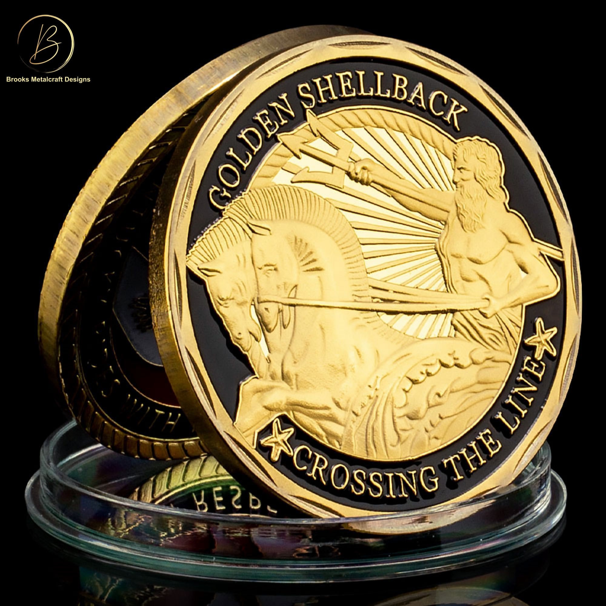Navy Golden Shellback Crossing the Line Challenge Coin - Etsy