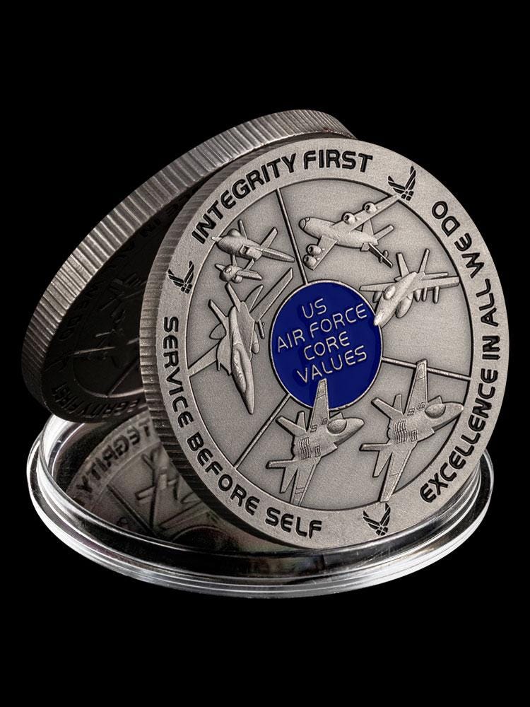 Air Force Core Values Challenge Coin - Etsy