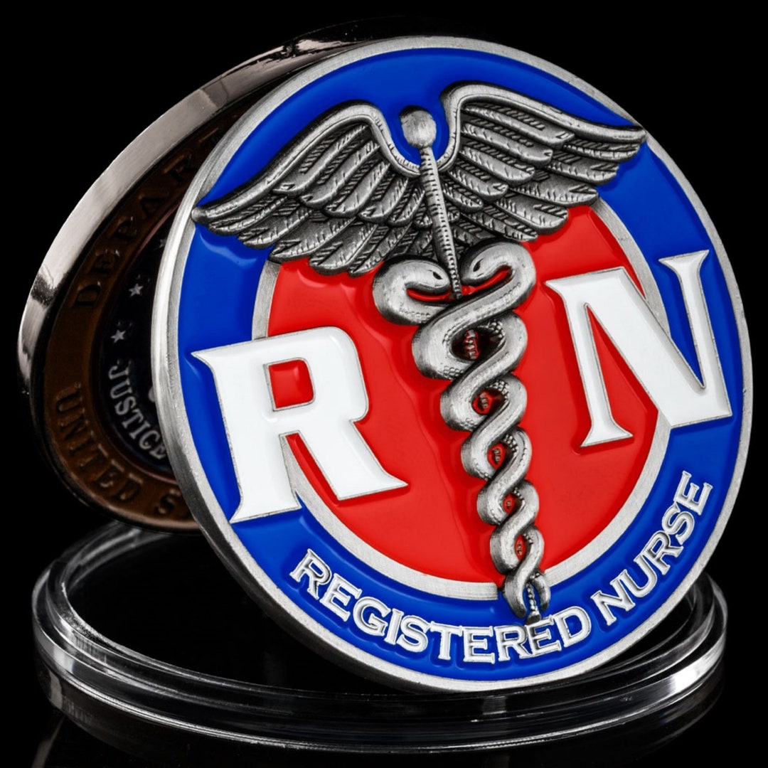 Nurse Appreciation Gift: RN Antique Silver Challenge Coin - Etsy