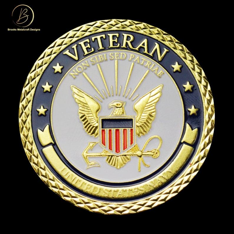 Navy Veteran Challenge Coin - Etsy