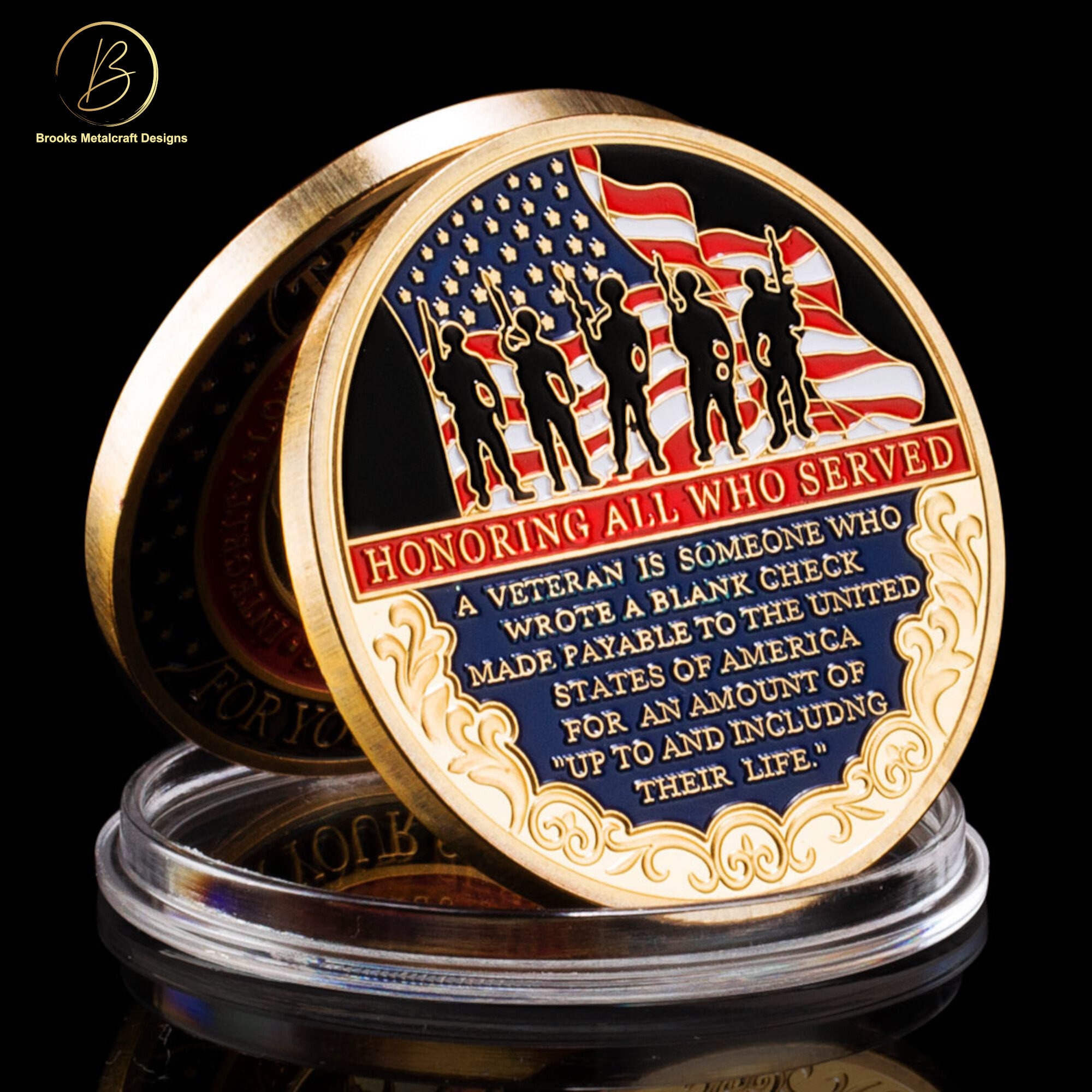 Military Thank You for Your Service Gold Challenge Coin - Etsy