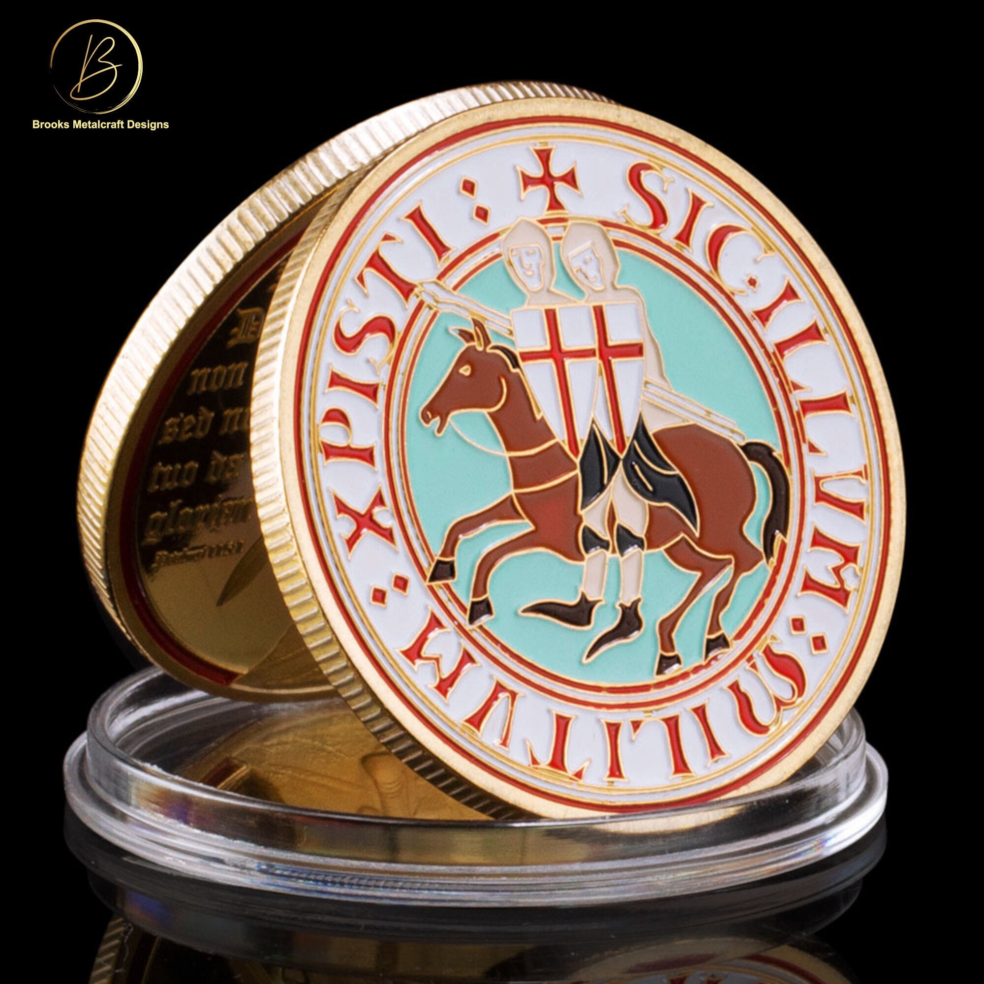 Knights Templar Latin Gold Challenge Coin - Etsy