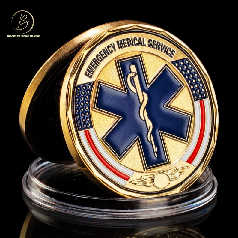 Gold EMS Emergency Medical Service Prayer Coin - Etsy
