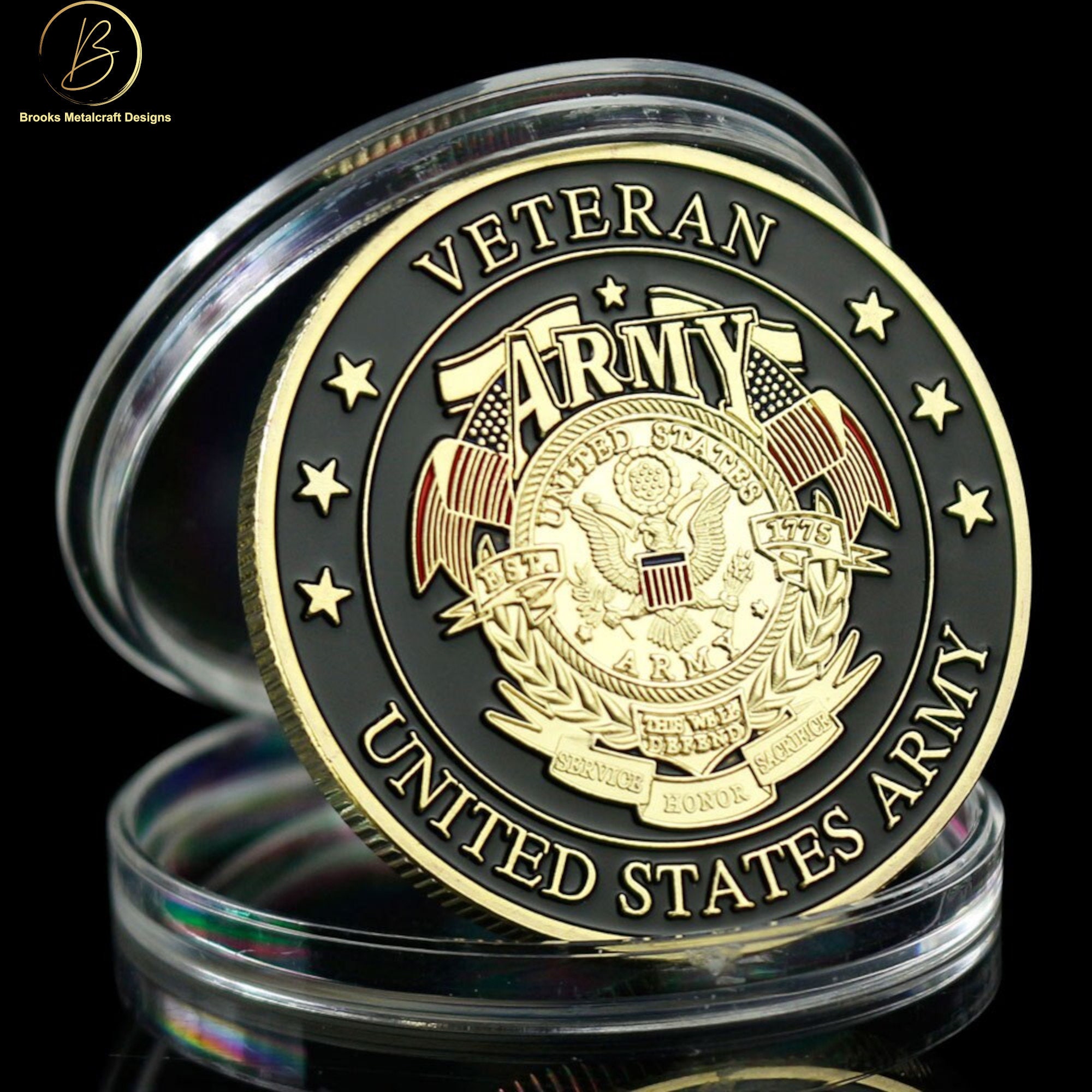 Army Veteran Challenge Coin - Etsy