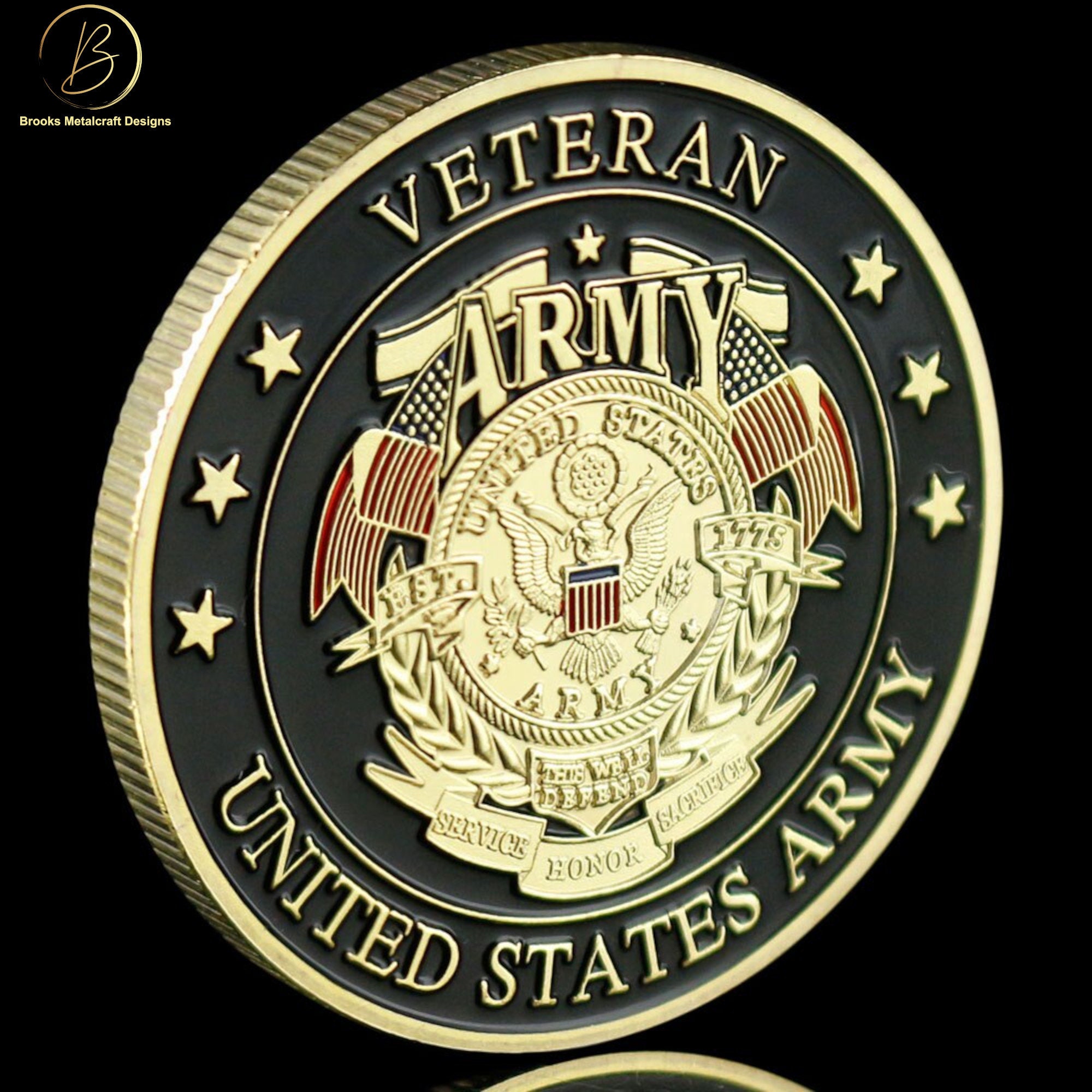 Army Veteran Challenge Coin - Etsy