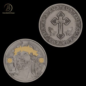 Jesus Christ and Cross Challenge Coin - Etsy