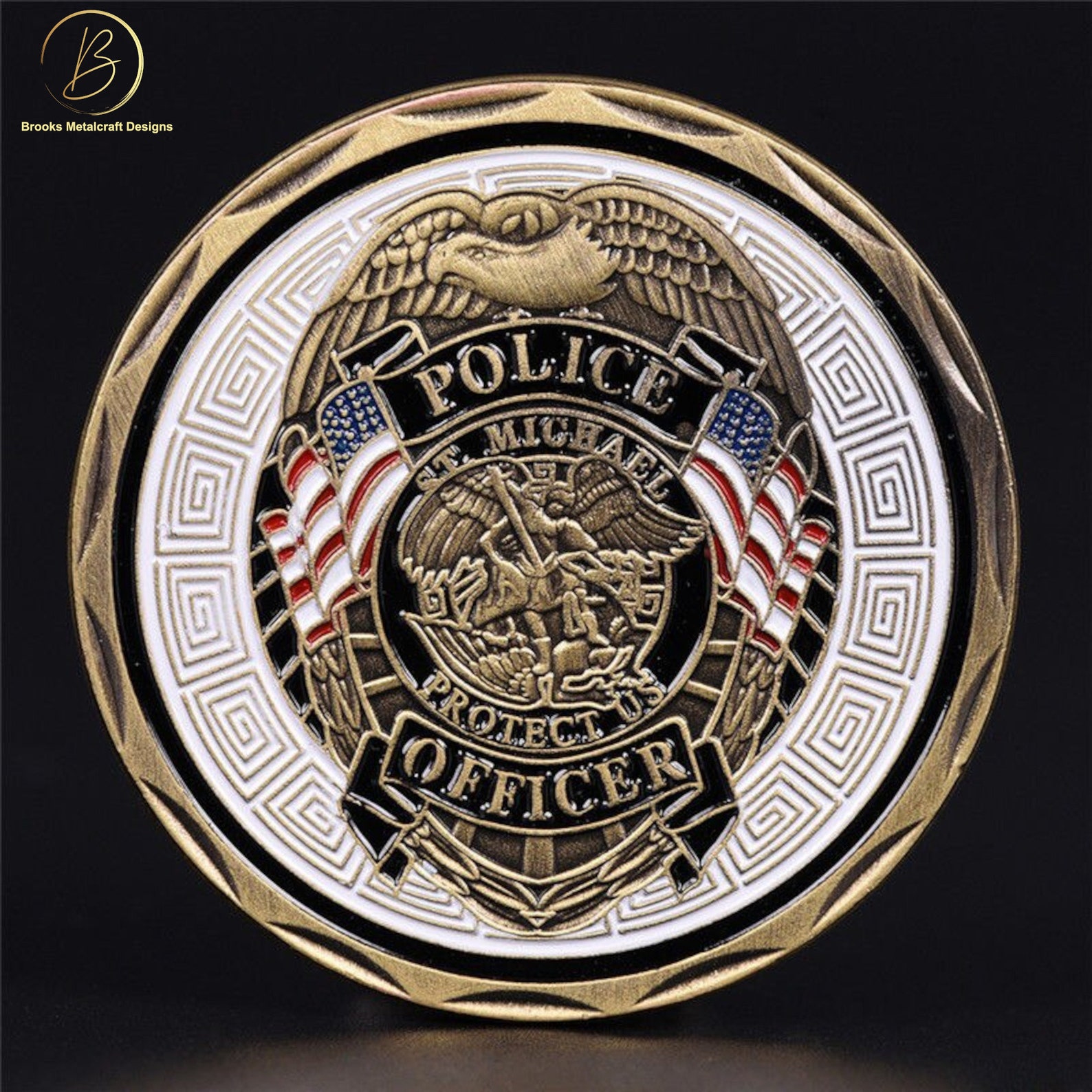 Police Officer St Michael Patron Saint of Law Enforcement Challenge ...