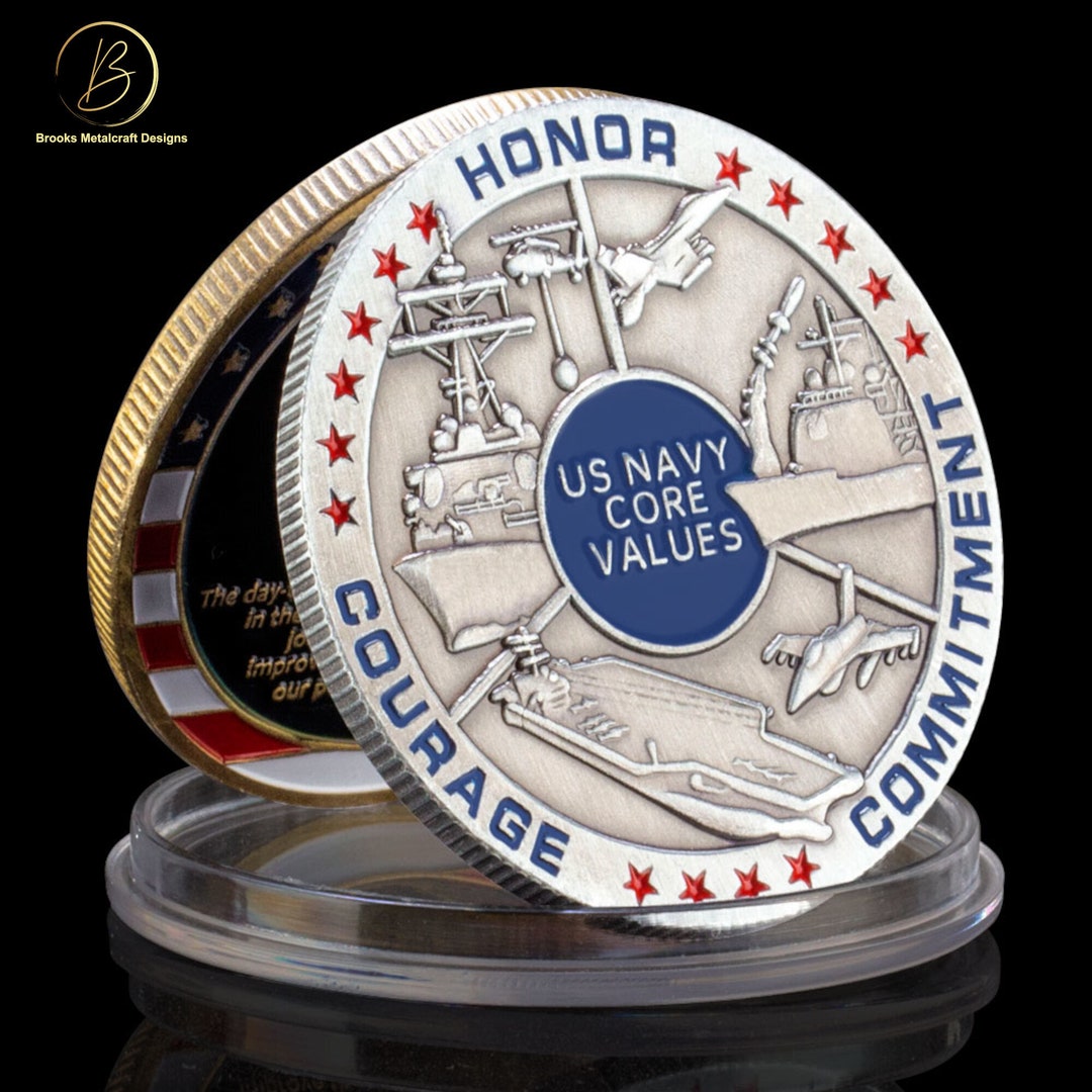 Navy Core Values Challenge Coin - Etsy