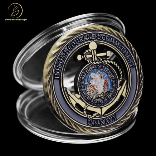 United States Navy Core Values Challenge Coin - Etsy