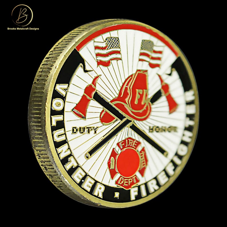 Volunteer Firefighter Challenge Coin - Etsy