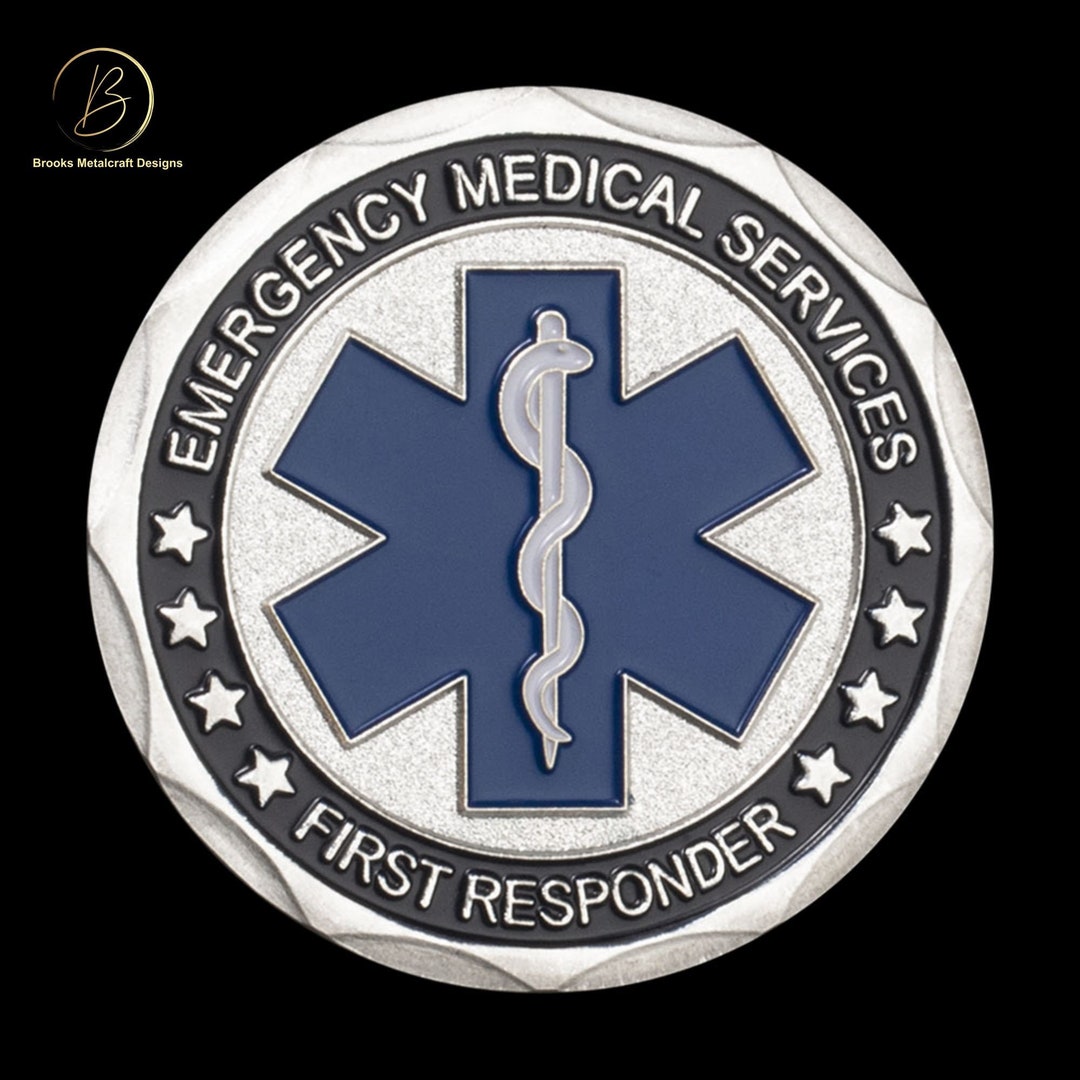Silver EMS Emergency Medical Services First Responder Challenge Coin - Etsy