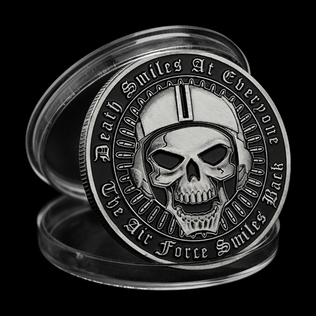 Air Force Death Smiles at Everyone Challenge Coin - Etsy