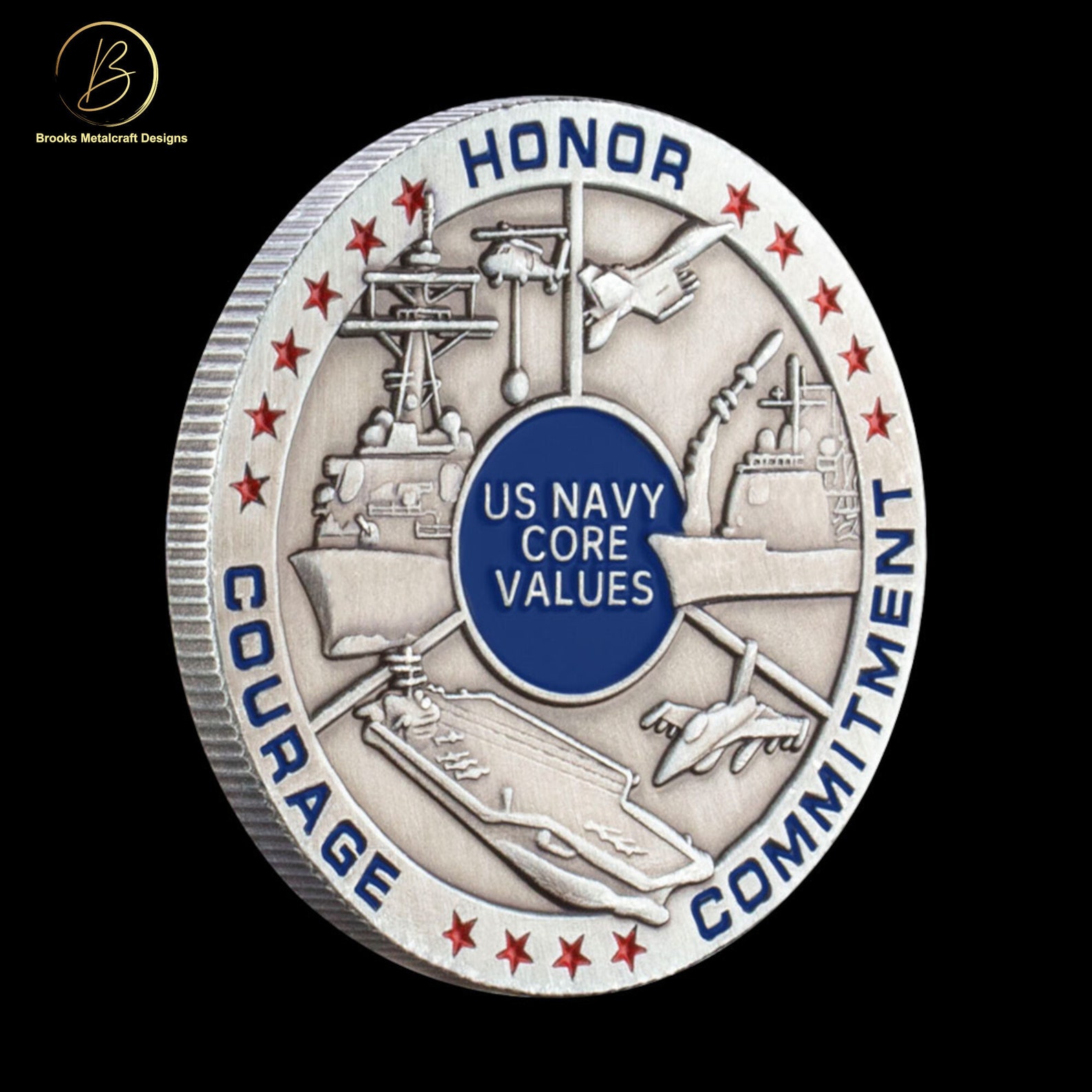 Navy Core Values Challenge Coin - Etsy
