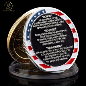 Navy Core Values Challenge Coin - Etsy