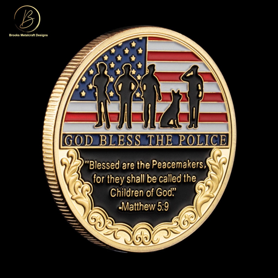 Police Thank You for Your Service Challenge Coin - Etsy