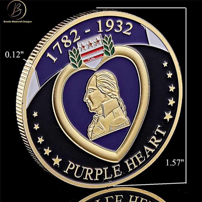 1782-1932 Purple Heart Challenge Coin - Etsy