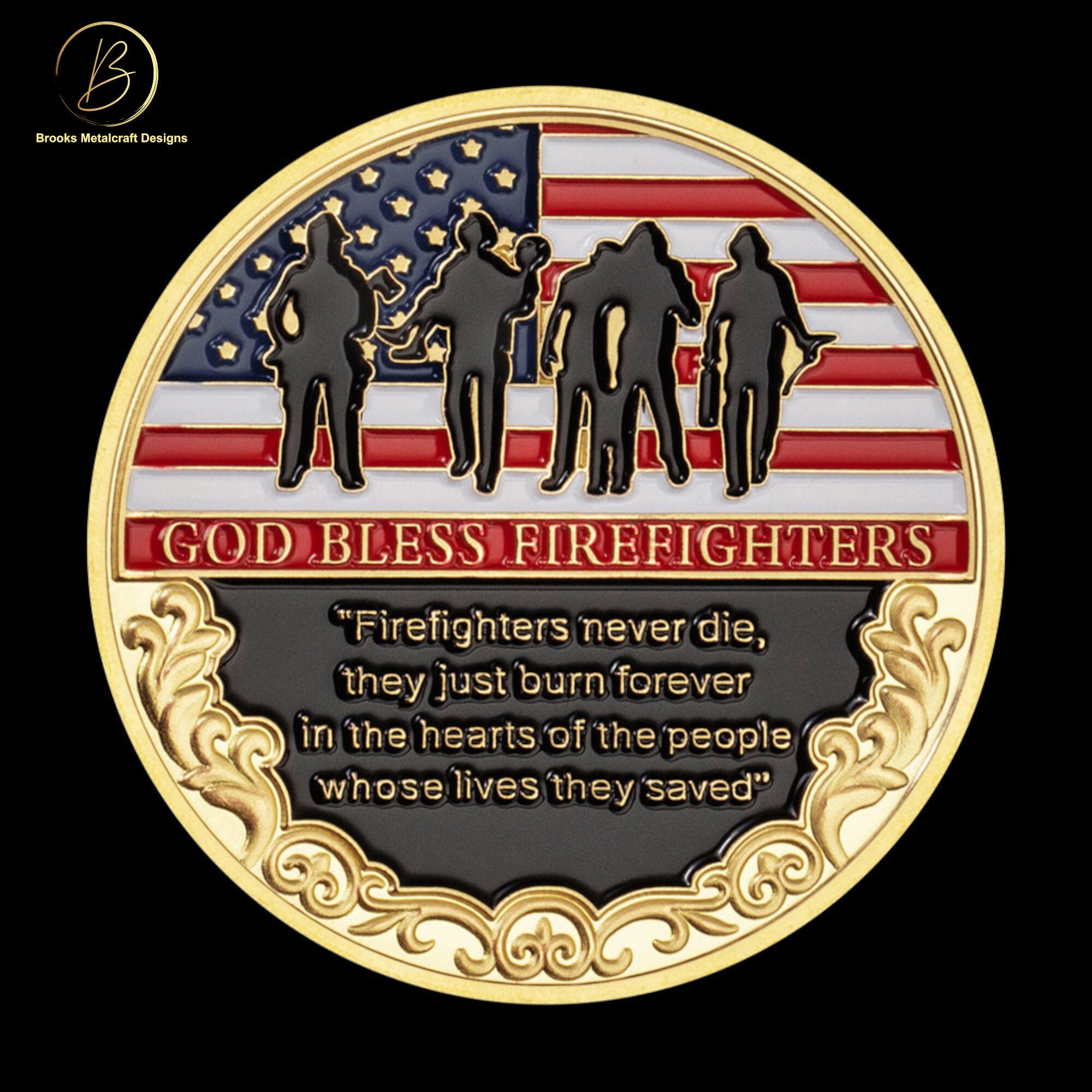 Fire Department Thank You for Your Service Challenge Coin - Etsy
