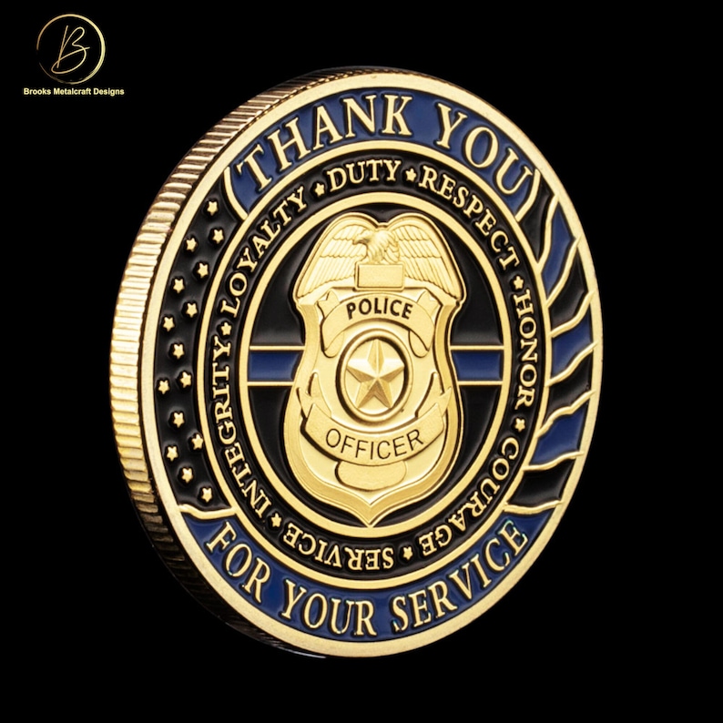 Police Thank You for Your Service Challenge Coin - Etsy