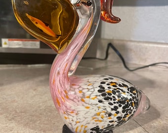 Blown Glass Pelican - Etsy