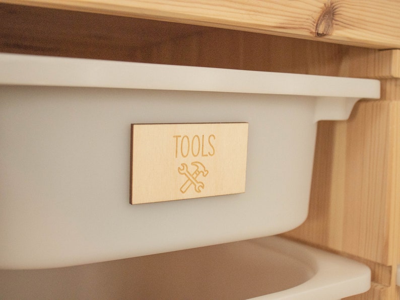Toy Box Wooden Label Personalised Text Wooden Tag playroom - Etsy UK