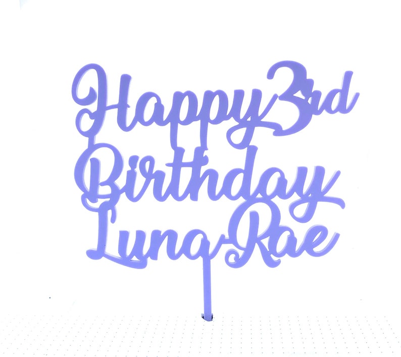 Create Your Own Cake Topper Any Text Birthday Cake Topper | Etsy