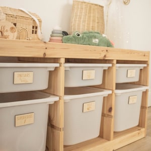 Personalised Wooden Storage Label / Tag for Trofast Drawers / Wood Sign ...