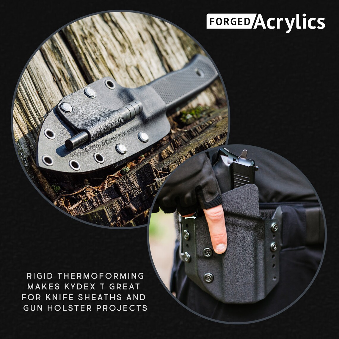 KYDEX T Thermoforming Plastic Sheets .060 Thickness, 12 X 12 Nominal, 2 ...