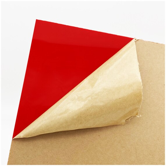 Red 1/8 12x12 Cast Acrylic Sheets Glossy Solid / | Etsy