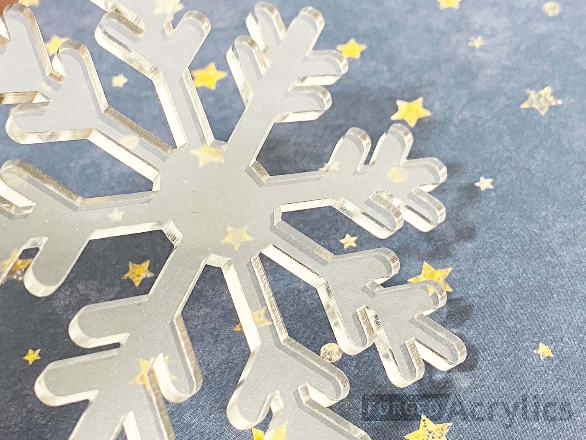 Clear 1/8" Acrylic Snowflake - Pick Your Size - Polished Edge, Laser ...