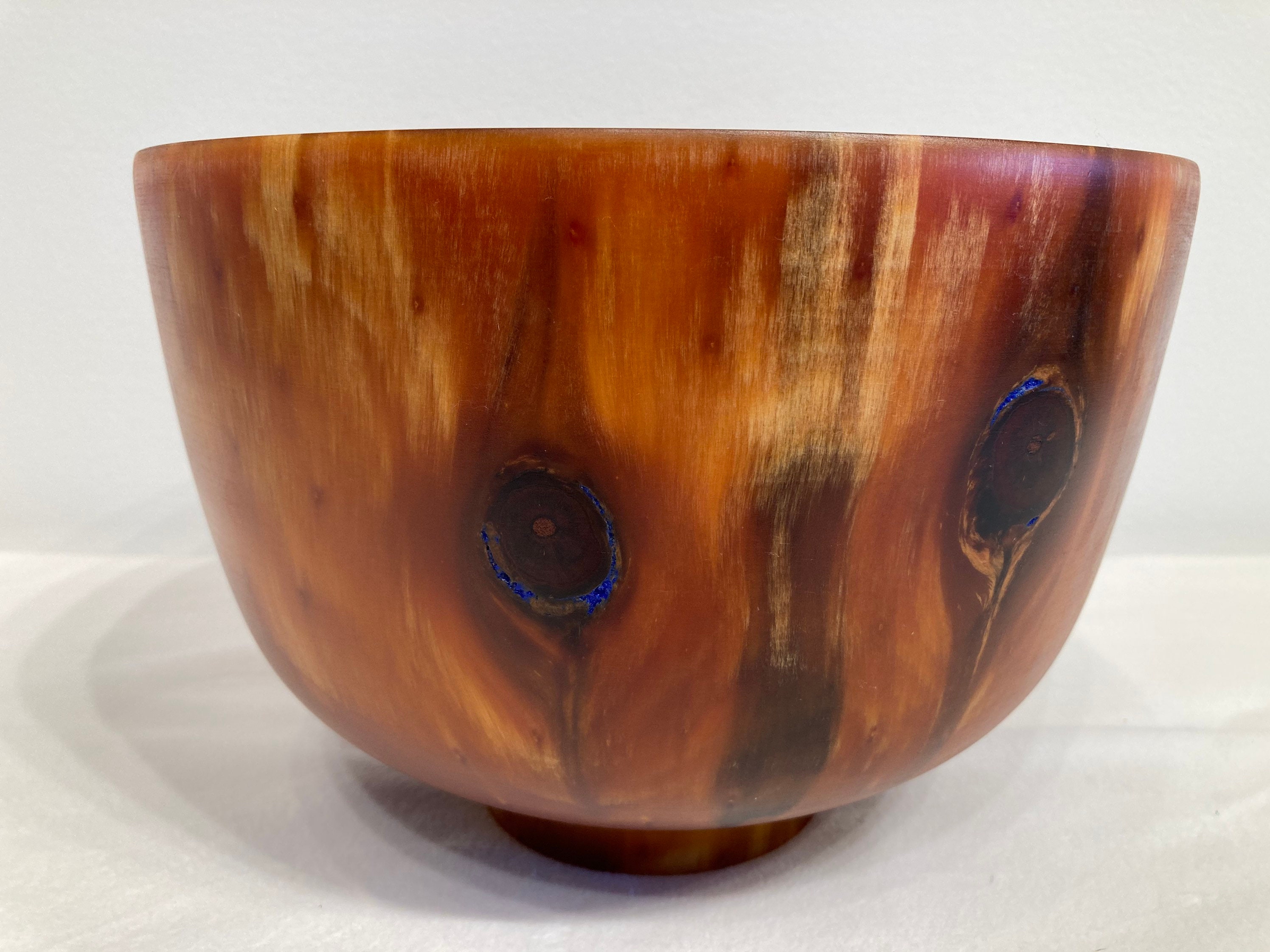 Handmade Norfolk Pine Wood Bowl Decorated With Turquoise and - Etsy UK