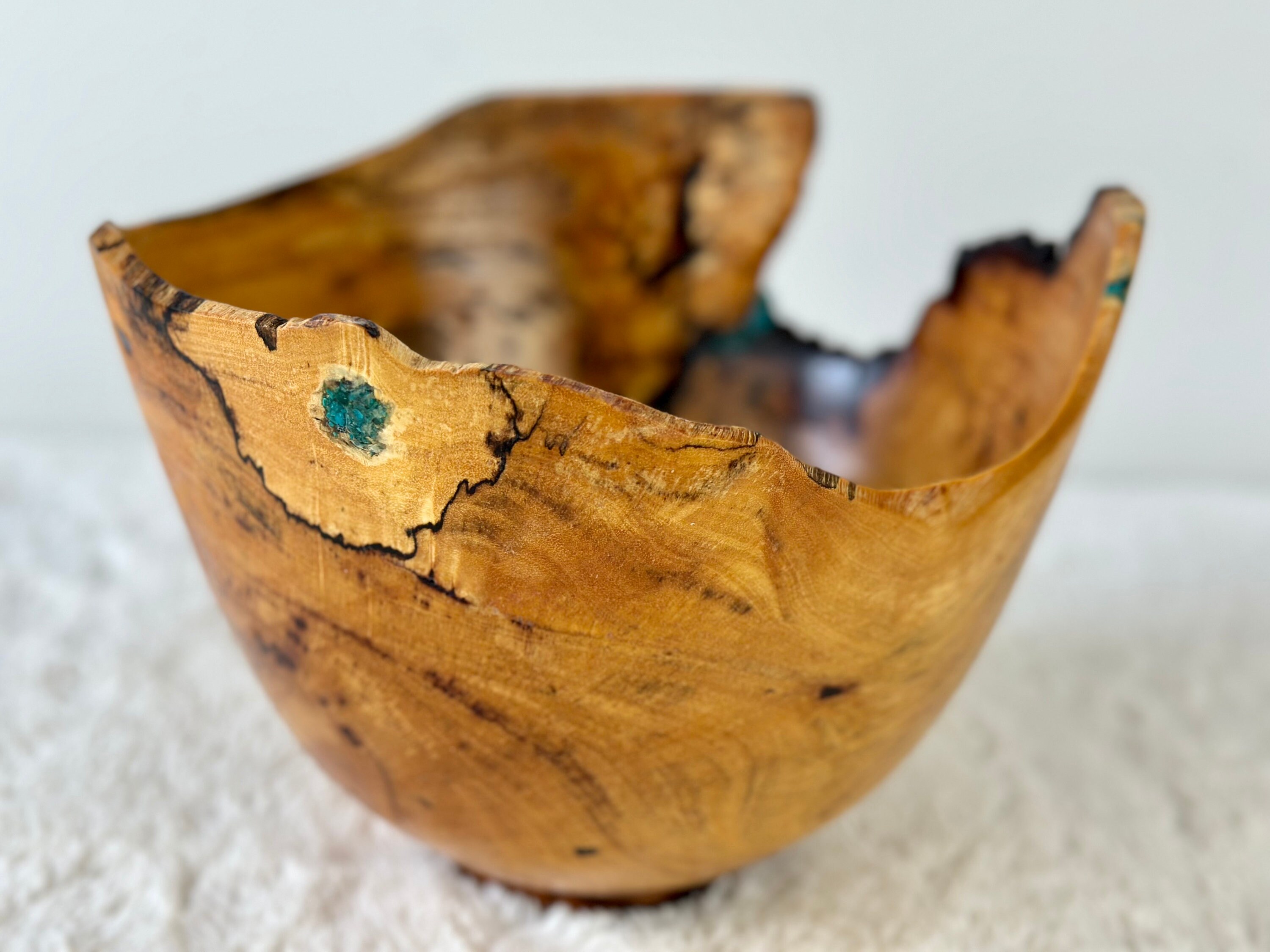 Medium Tamarind Wood Bowl, Artisanal Tamarind Wood Bowl, Decorated With ...